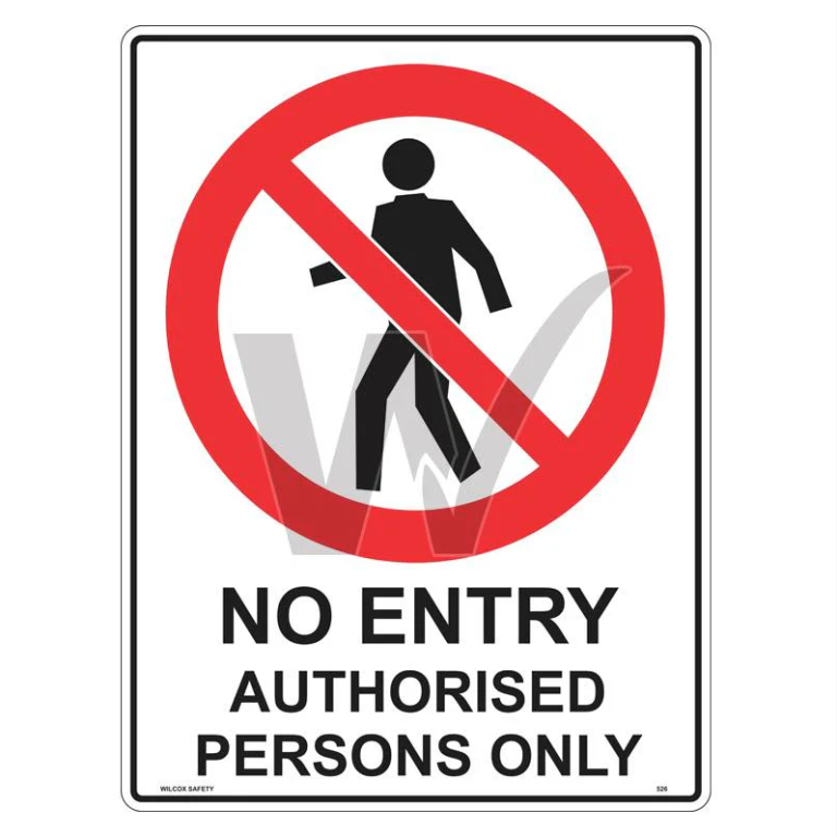 No Entry Authorised Persons Only Sign - BJ Safety Supplies